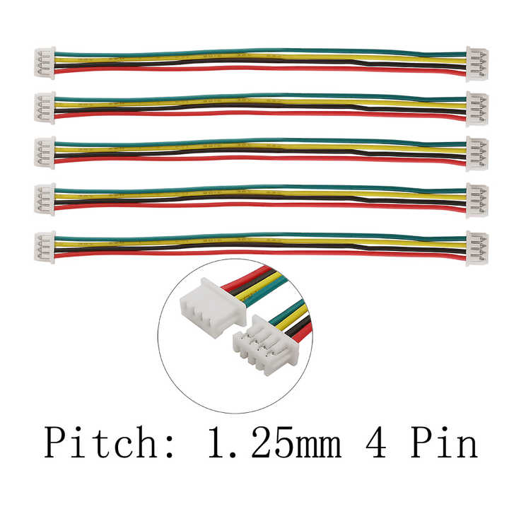 1.25mm Pitch Male Female Plug Wire Cable Connectors Double Head 2-6Pin ...