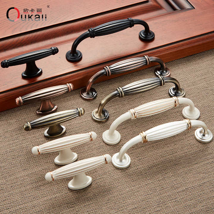 Oukali Cupboard Kitchen Zinc Alloy Cabinet Drawer Hardware European ...
