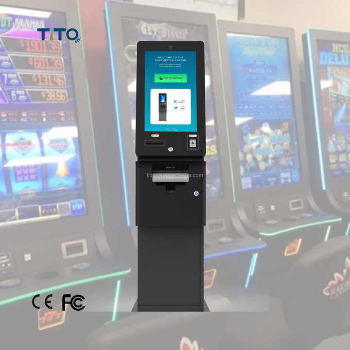 Ticket Cash Redemption Terminal ATM Kiosk - Self Payment