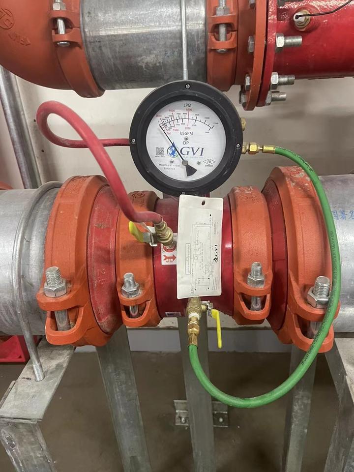 For UL Fire Fighting Pipes Cast Iron Grooved Flow Meter Ductile Iron FM ...