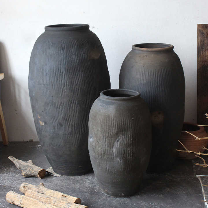 Antique Terracotta Traditional Chinese Unique Textured Ceramic Rustic ...