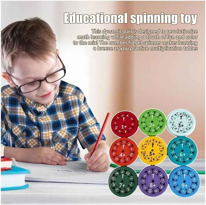 Math Fact Fidget Spinners Multiplication Practice Math Toys Number ...
