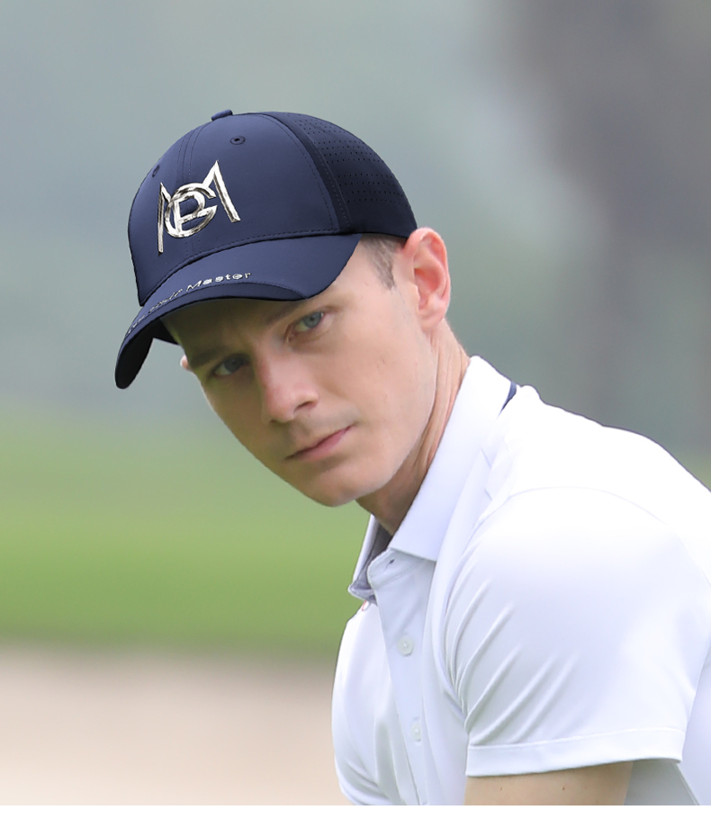 PGM MZ041 luxury custom mens front golf cap 3d logo black golf cap-企业官网