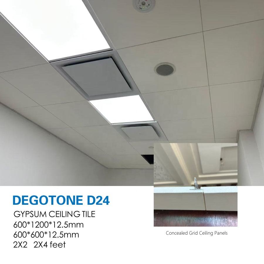Perforated Plaster Ceiling Tiles 600x600mm Round Hole Acoustic Wall ...