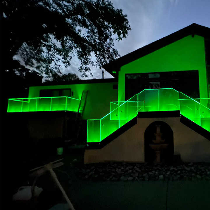 HDSAFE Outdoor Fence LED Light Railing System 1.2 KN/m Horizontal ...