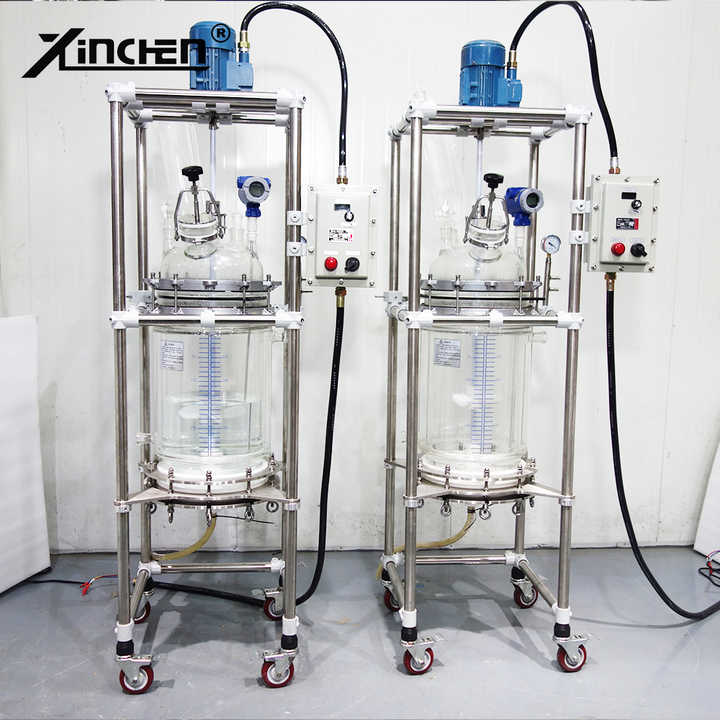 High Borosilicate Glass 5L Stirred Tank Reactor for Fermentation Lab, OEM