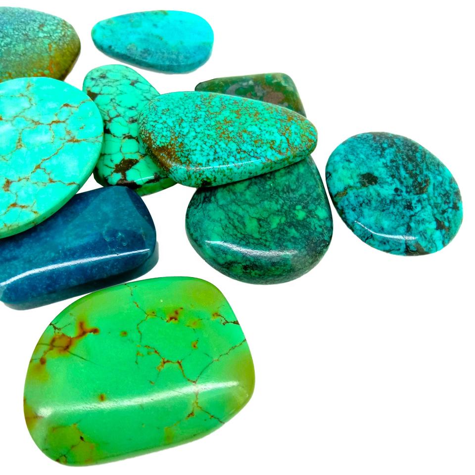 Natural Real Lone Mountain Turquoise Freeform - USA Mined Stabilized ...