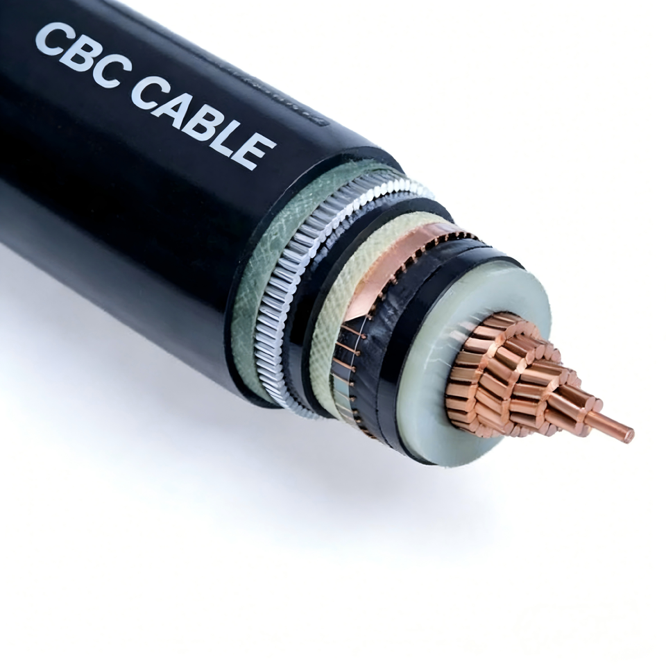 Single Conductor 33kv STA/SWA Power Cable with LSZH PVC Sheath 120sqmm ...