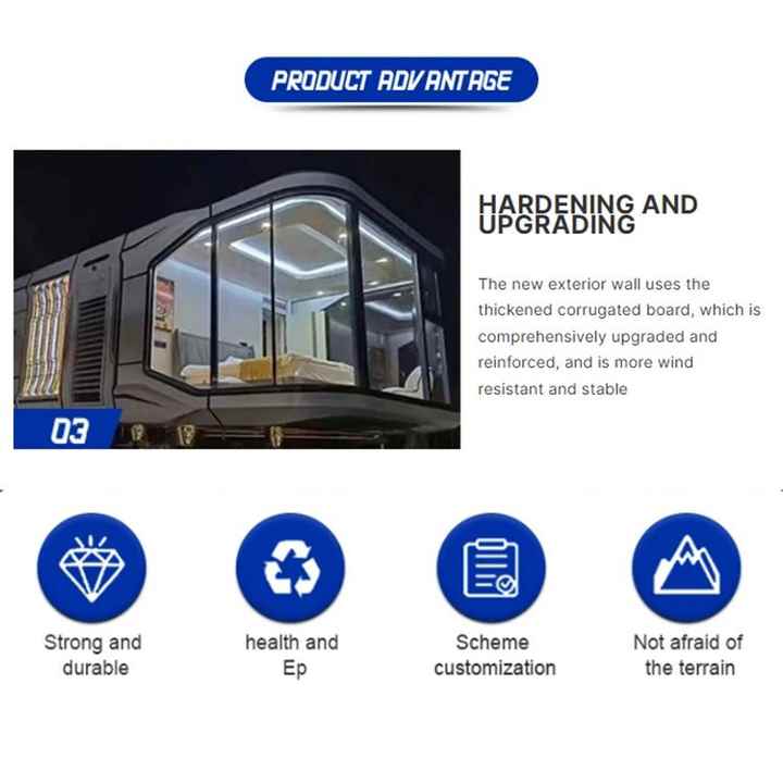 Custom Capsule House Commercial Space Airship Pod Hotel 100 Square ...