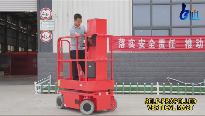 Vertical Telescopic Mast Lift 4.8M 227kg - Electric Scaffolding Lift ...