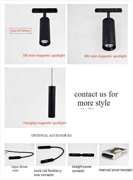 HSONG 48v Accessories Flexible Magnetic Track Light Mini Track ...