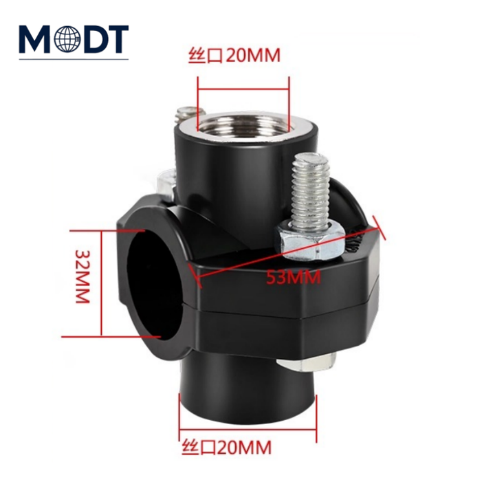 HDPE/ PVC/ PE Pipe Clamp Saddle Elbow Smooth Surface Plastic Clamp ...