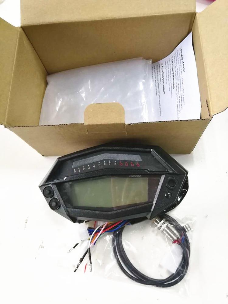Universal Motorcycle Speedometer - Digital LCD with Night Vision