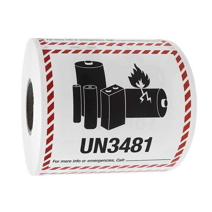 Lithium-ion Battery Caution Labels - Strong Adhesive Stickers