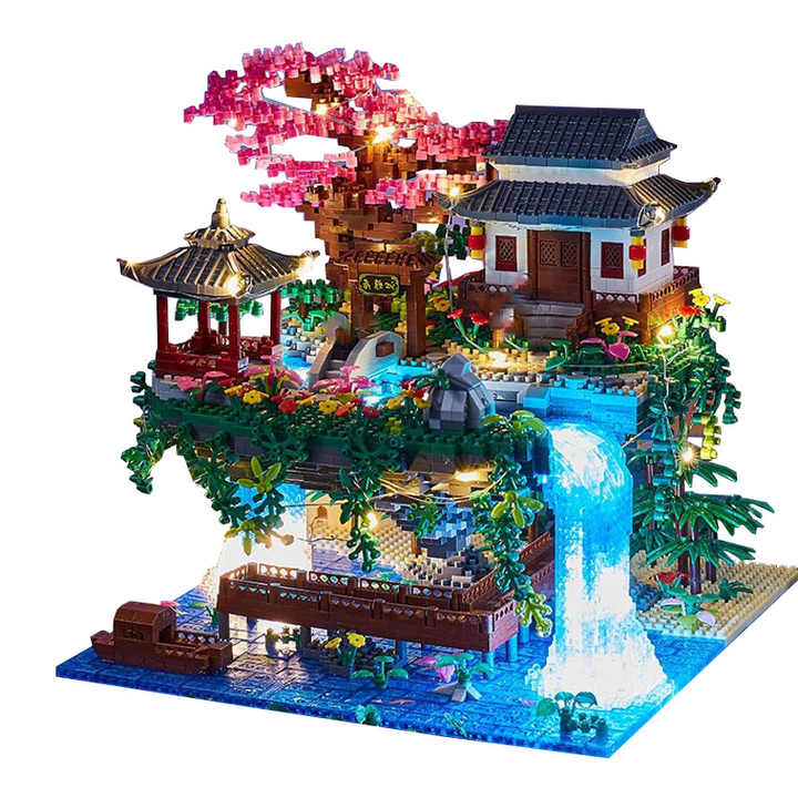 Customized Unisex Peach Blossom Pond DIY Toy Set for Ages 5-7