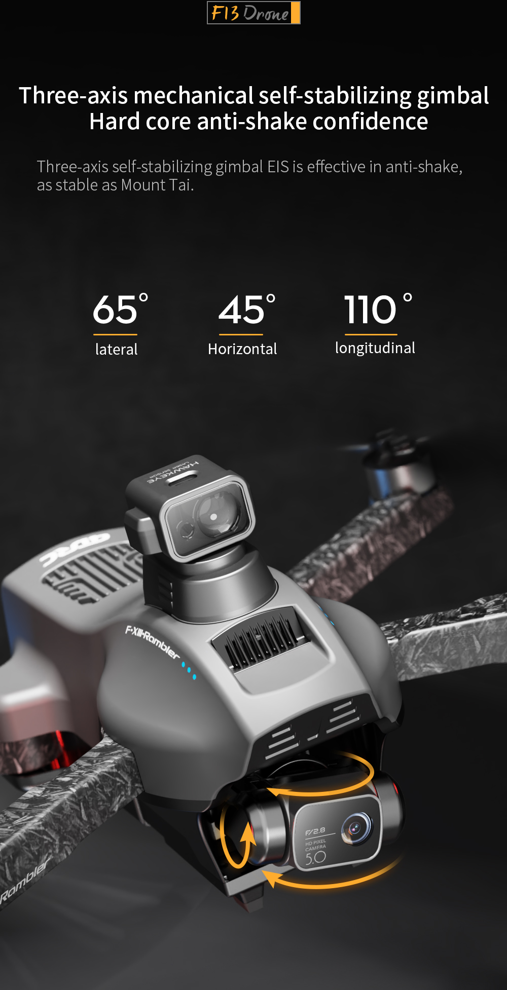 4DRC F13 - GPS Drone 8k Profesional HD Camera 3KM EIS 3-axis Anti-Shak – RCDrone