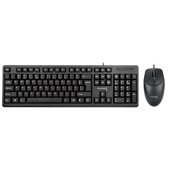 Computer Office Wired USB Keyboard Mouse Combos Optical Ergonomic ...