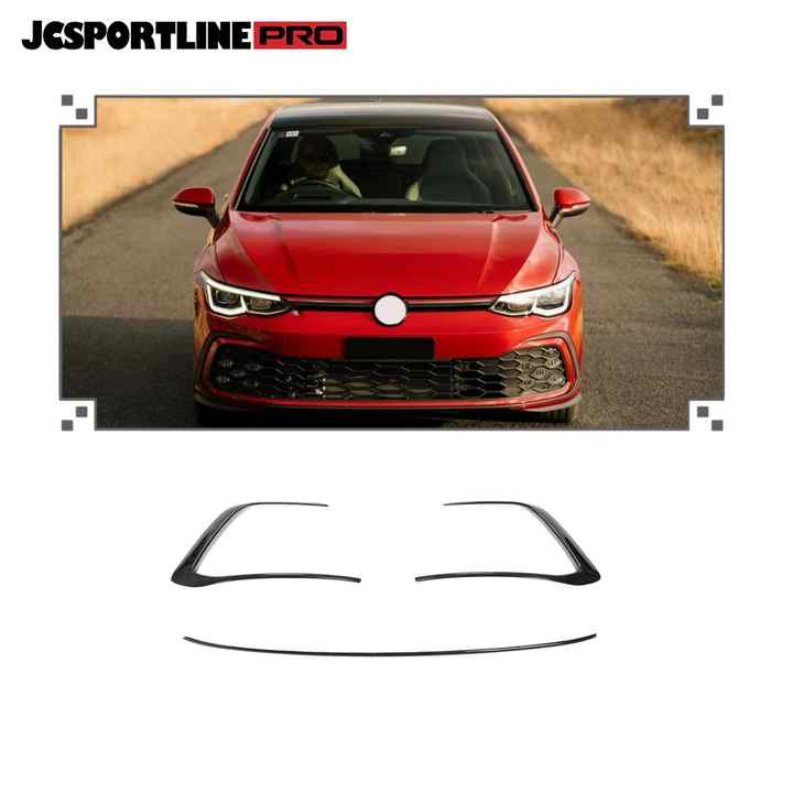 Carbon Fiber Golf 8 Front Bumper Trims for VW GTI MK8