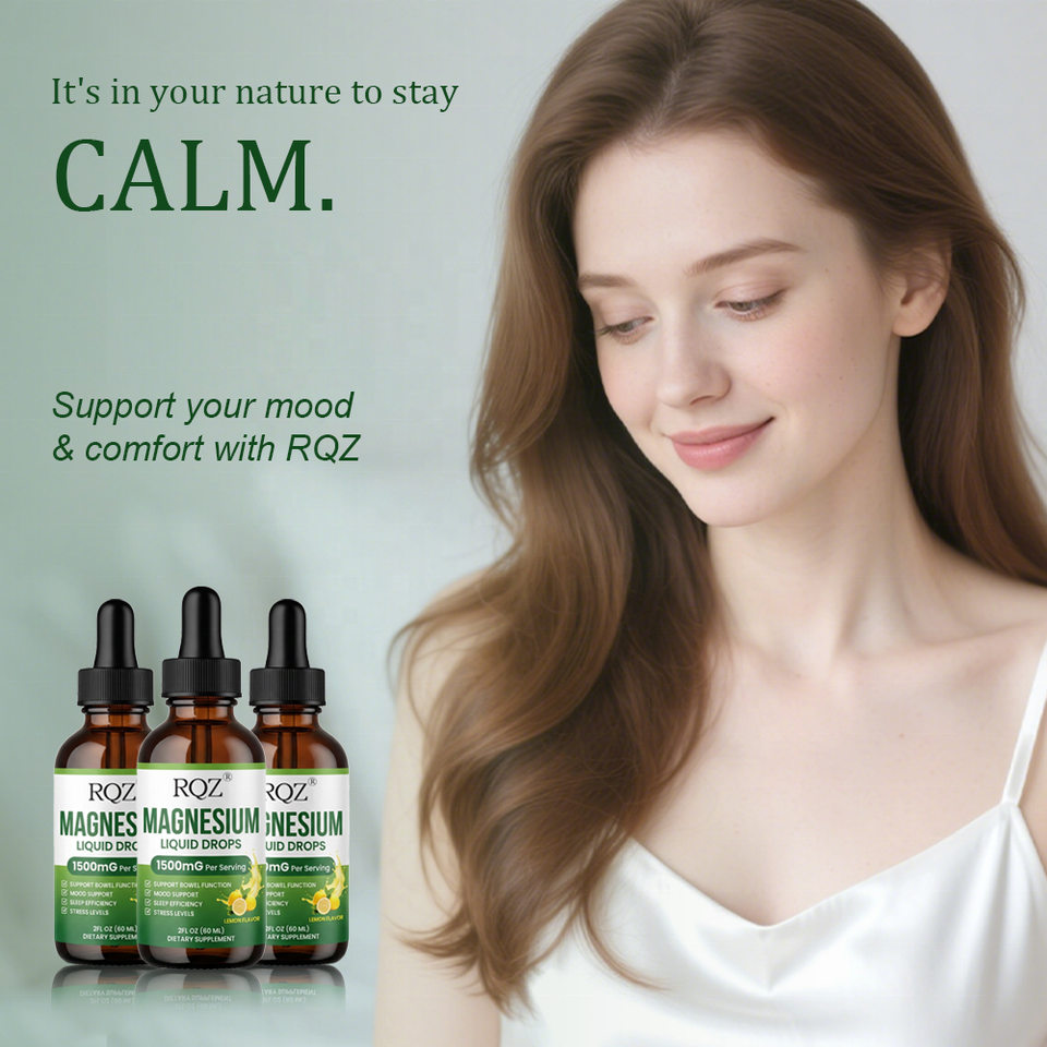 1500mg Magnesium Oral Liquid Drops Lemon Flavor Bowel Function Mood ...