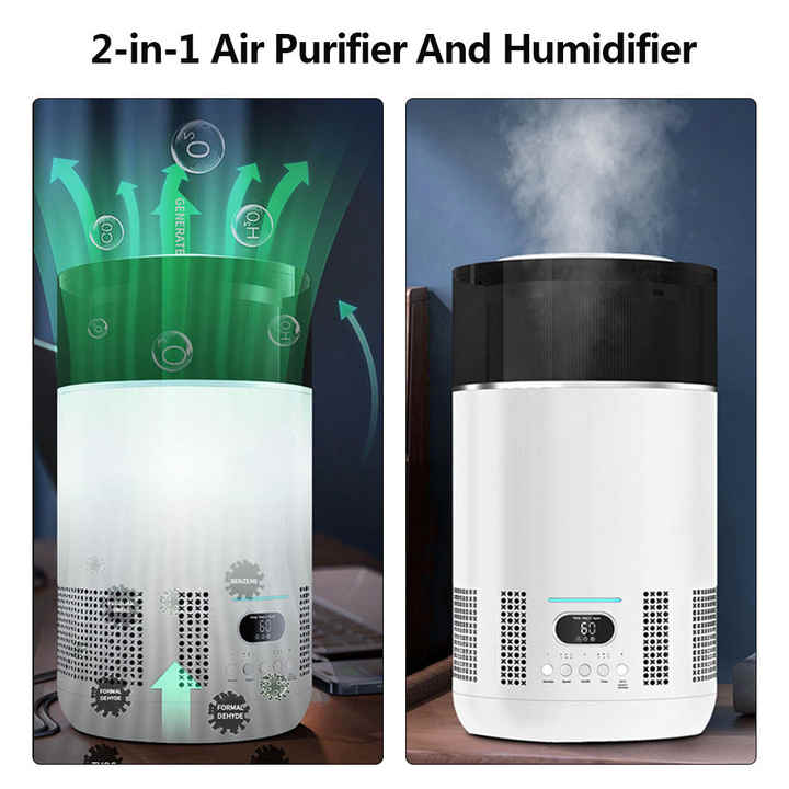OEM Smart Portable 2-in-1 Humidifier and Air Purifier with HEPA Filter ...
