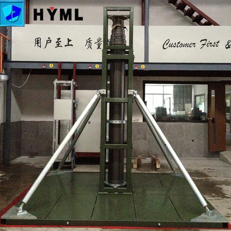 Portable 10M Aluminum Alloy Telescopic Mast Chassis for Outdoor Use
