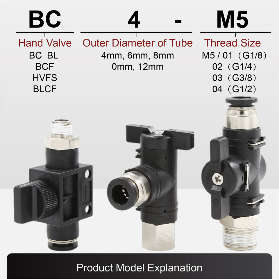 Pneumatic Flow Control Valve Manual Air Valve Quick Connect PT1/8 PT1/4 ...