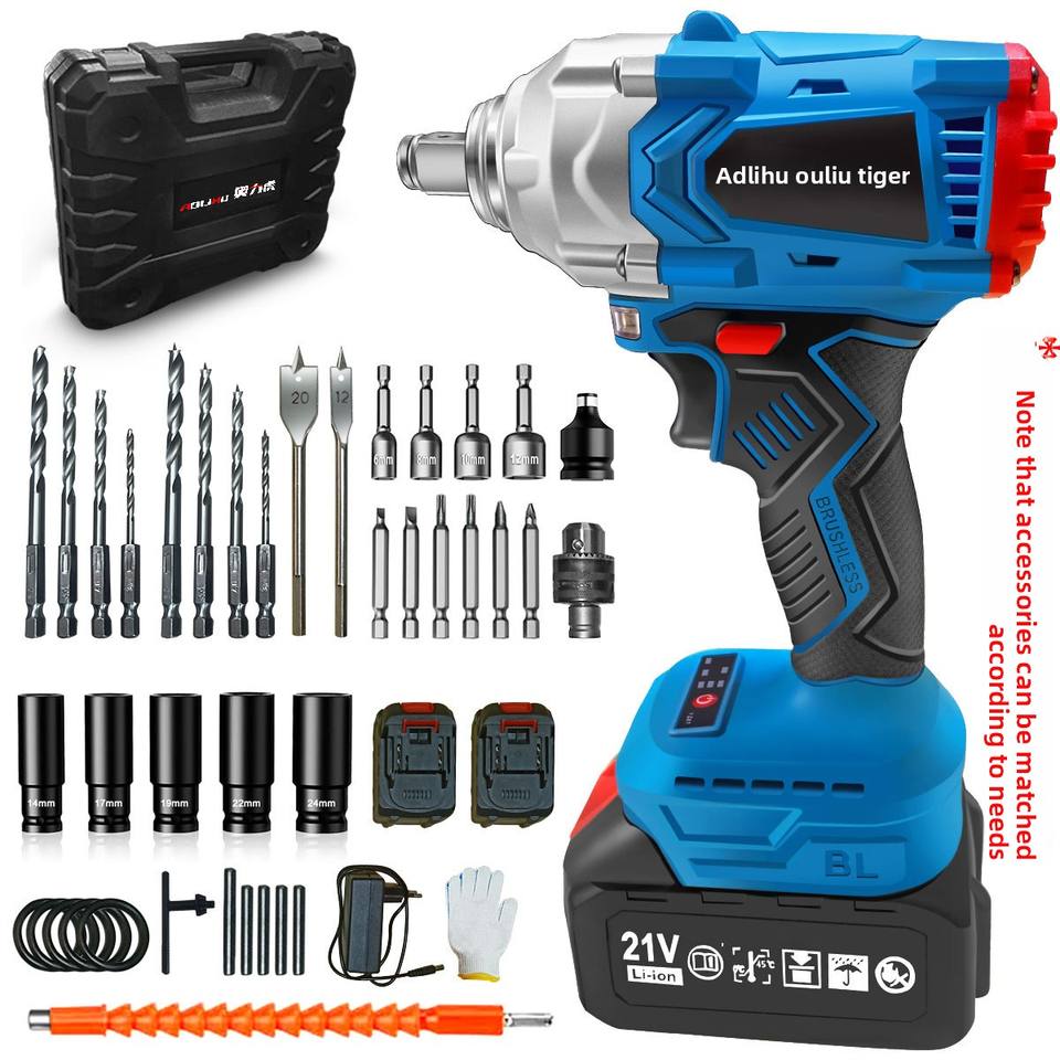 Industrial Grade 21V Lithium Rechargeable Brushless Impact Wrench ...