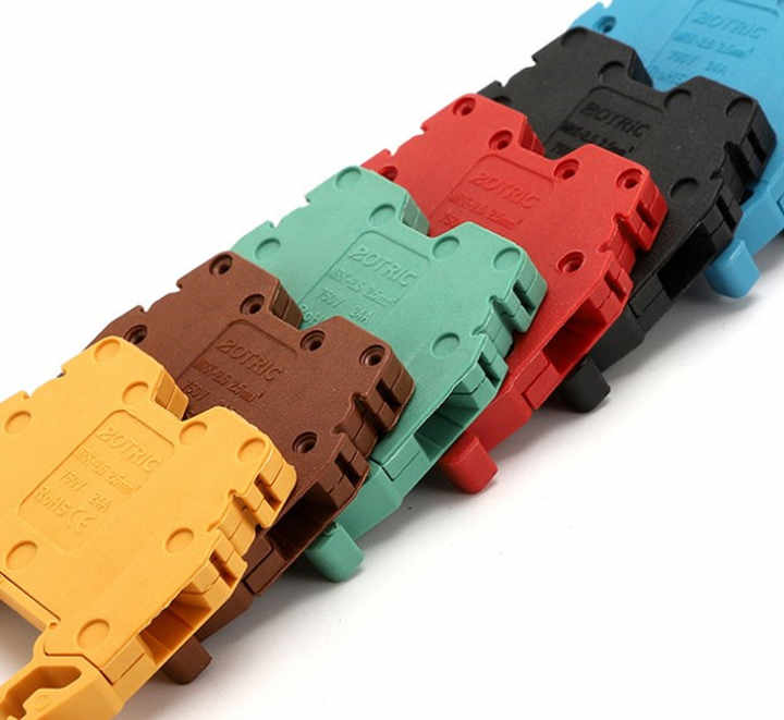 Enclosed Din Rail Colorful Terminal Block MRK 2.5/4/6/10/16/35/50/70/95 ...