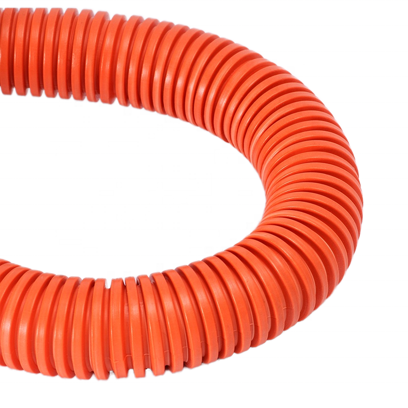 For Flexible PVC Corrugated Conduit Pipe Orange Electrical Waterproof ...