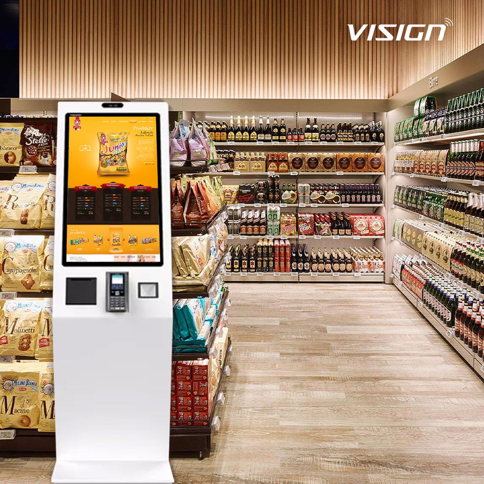 VISIGN POS Holder Self Checkout Kiosk with SDK, Restaurant Capacitive ...