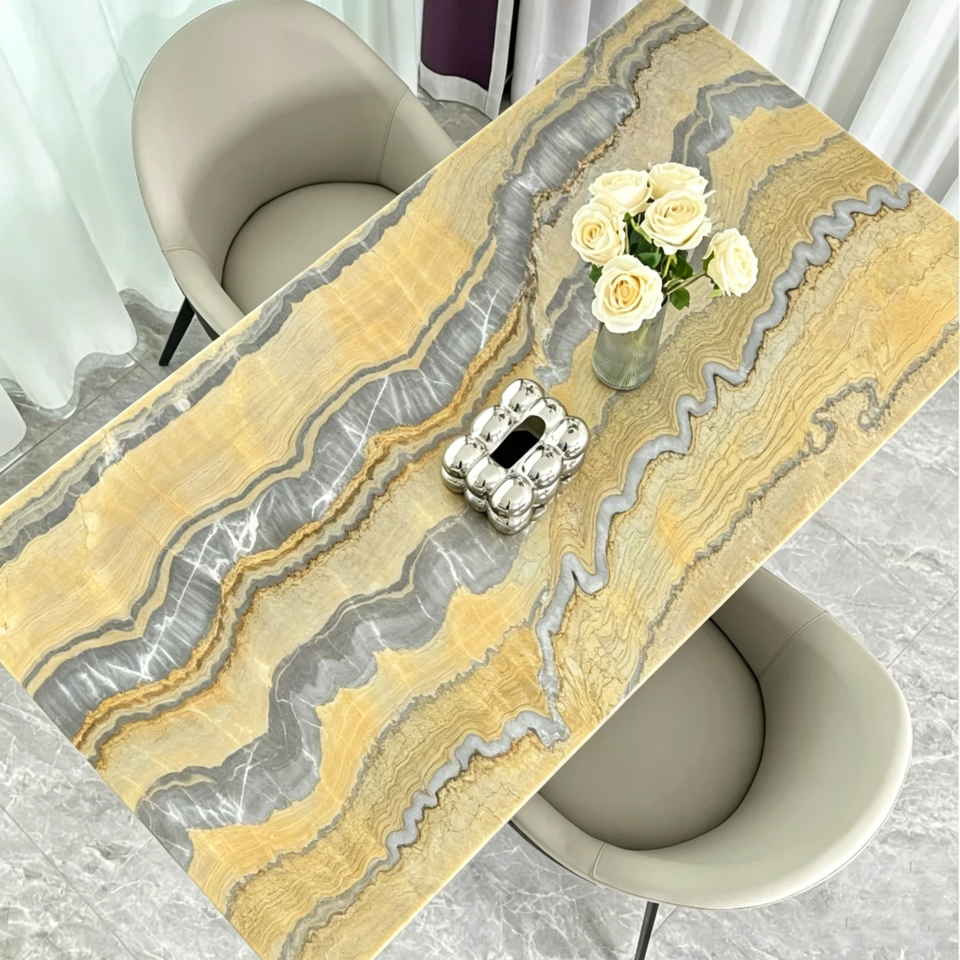 Calacatta Marble Dining Table Bulgari Purple Suitable for Villa High ...