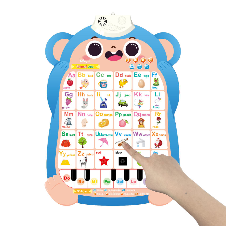 English Alphabet Thai&English Language Learning Talking Poster Children ...