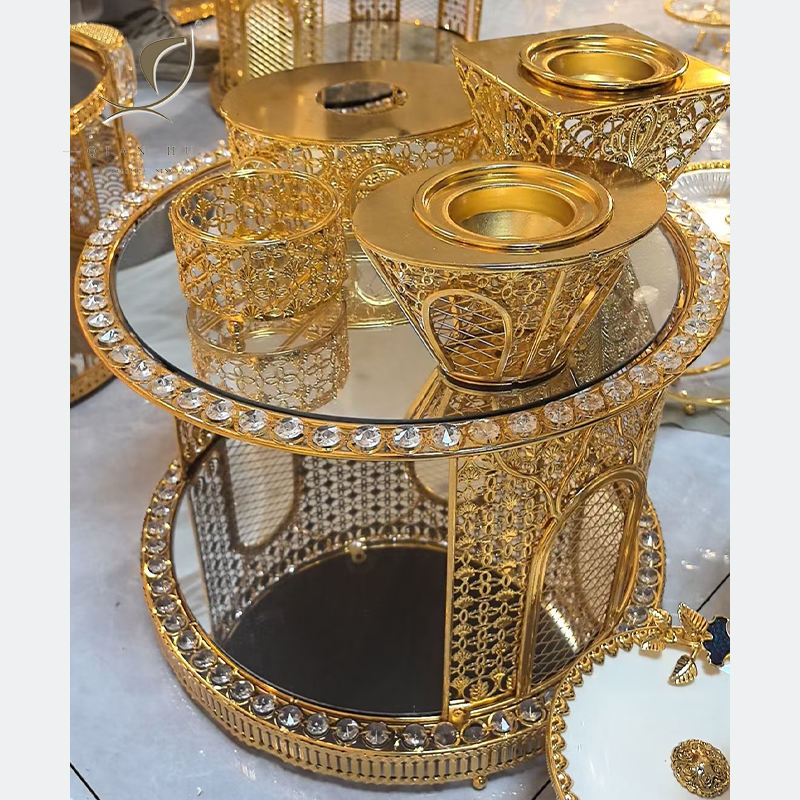 QIAN HU 2025 Durable Metal Coffee Table Set for Tea, Ethiopian Mid-East ...