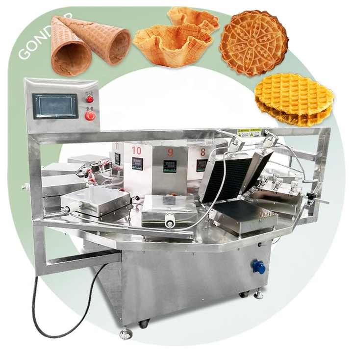 Stroopwafel Cone Waffle Production Line - Efficient Baking