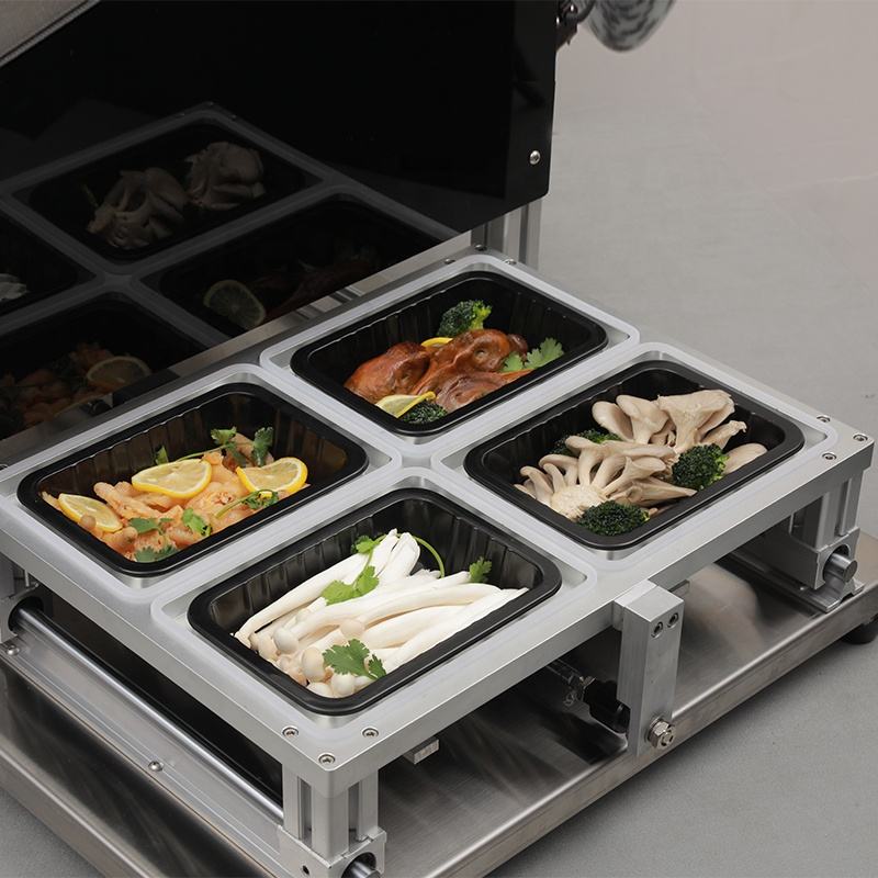 Tabletop Automatic Pushing Tray Sealing Machine for Home Restaurant ...