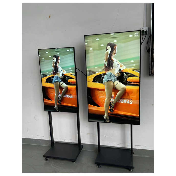 43 Inch Digital Stand Movable Poster Advertising Machine High ...
