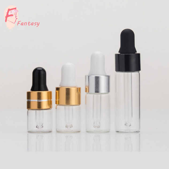 High-End Transparent Cosmetic Glass Vial 1ml to 5ml Sizes with Pipette ...