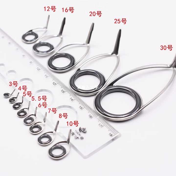 304 Stainless Steel Fishing Rod Guide Ring Set For River & Lake Fishing ...
