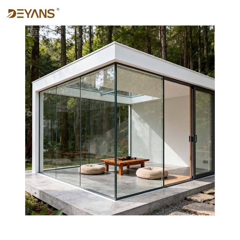 Modern Design Aluminium Freestanding Sunroom Double Glazed LOWE Glass ...