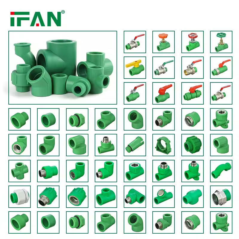 IFAN Custom Color PN25 Water Plastic Ball Valve Plumbing Polypropylene ...