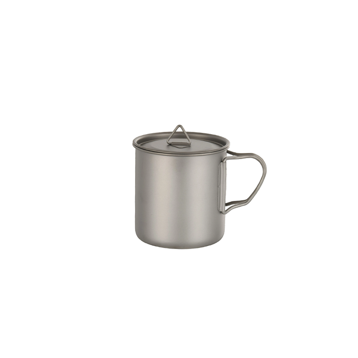 Lightweight Eco-Friendly Pure Titanium Camping Mug with Folding Handle ...