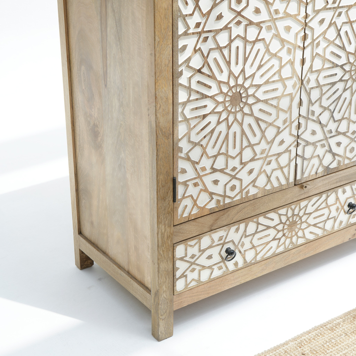 Southeast Asian Retro Nanyang Style Solid Wood Carved Bedroom Wardrobe ...