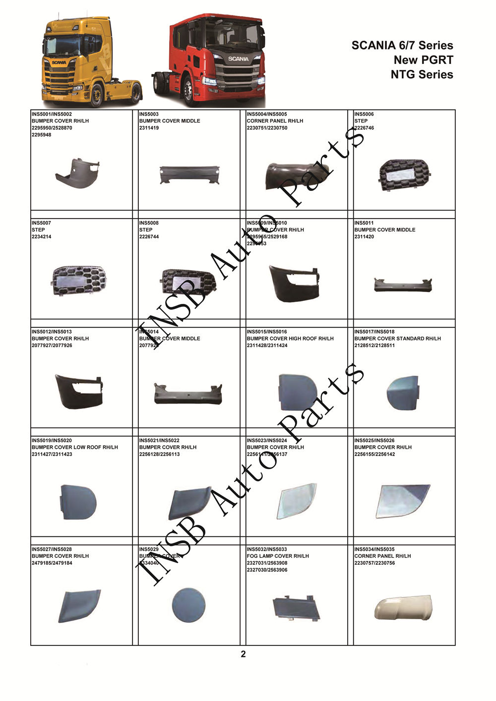 Scania P Series Head Lamp 2 - 24V Waterproof Replacement