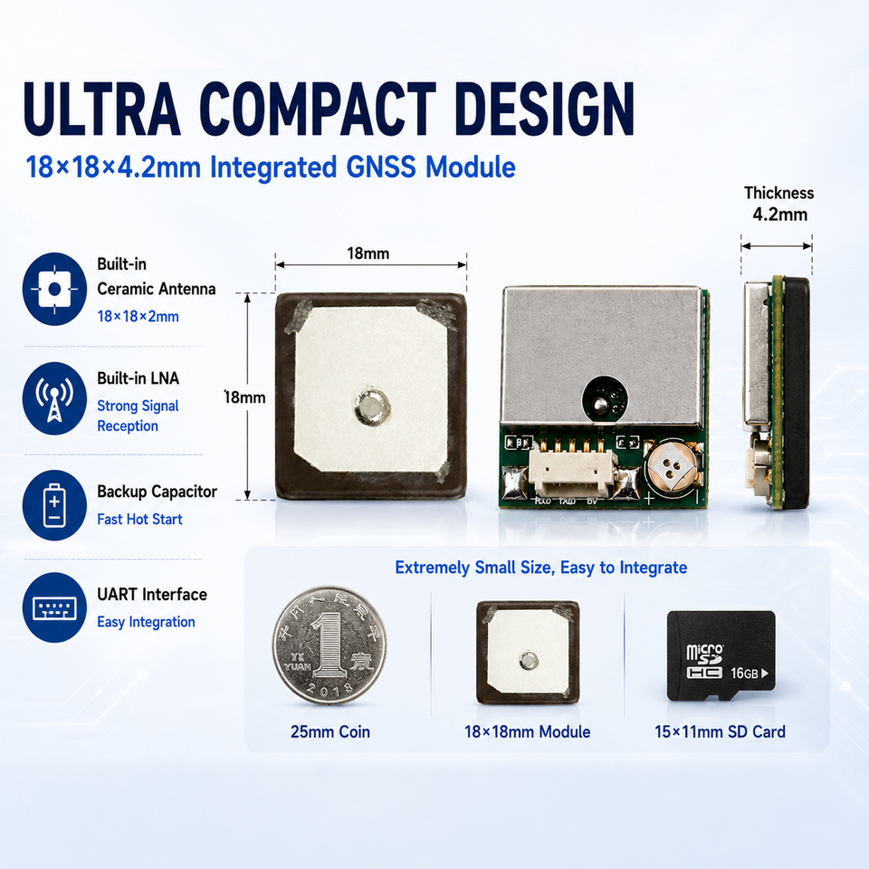 GNSS Positioning Module GPS BDS GLONASS Galileo Receiver Module Built ...