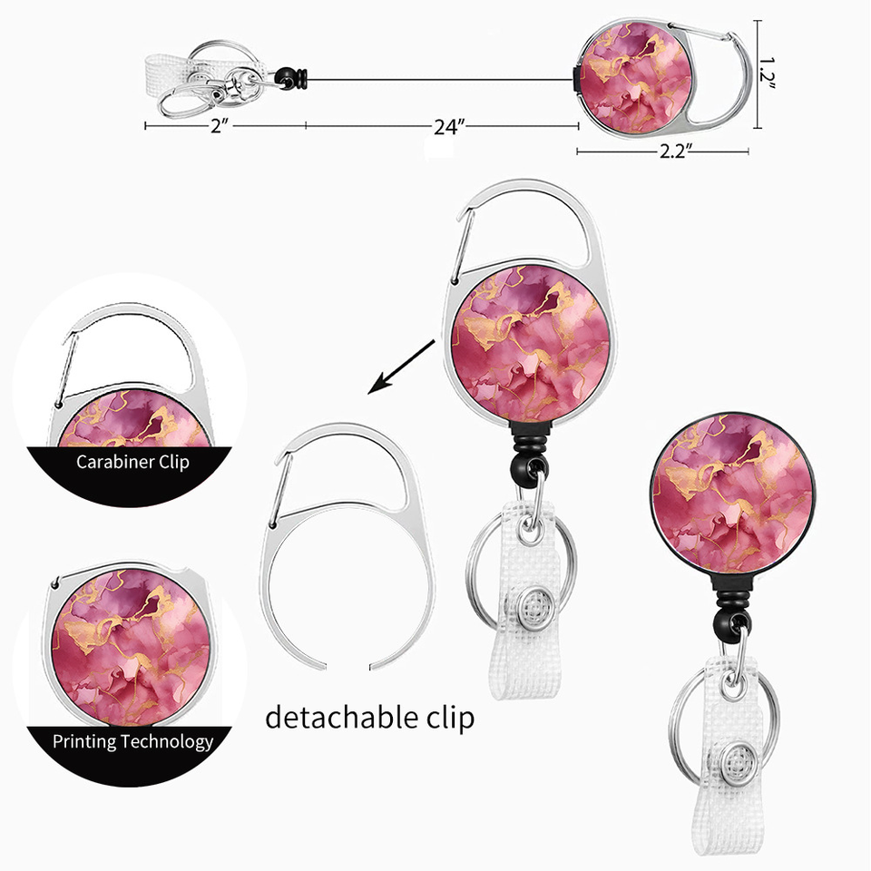 Sliding Badge Holder Lanyard Custom Logo Neck Strap Flower Card Holder ...