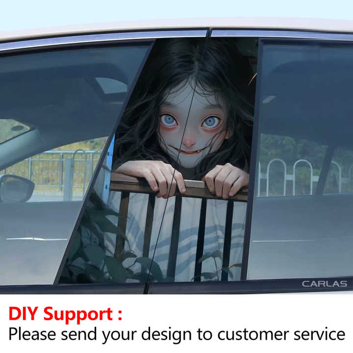 Custom Design Car Window Pillar Stickers - DIY Decals
