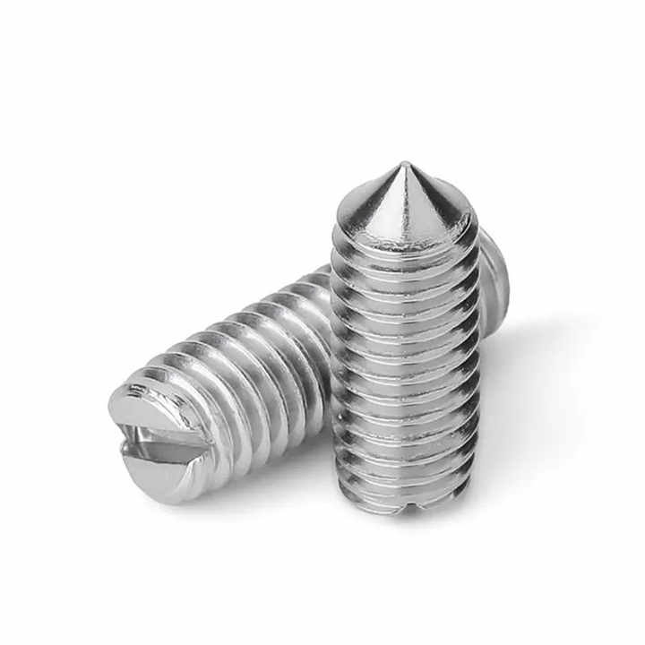 DIN553 304 Stainless Steel Slotted Concave End Grub Screw M2.5 M3 M4 X ...