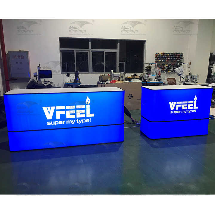 6.5ft Backlit Light Box Counter - Portable Exhibition Display