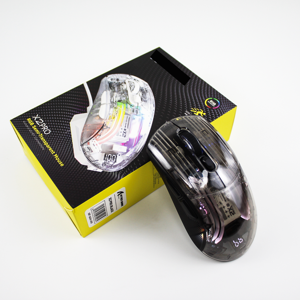 New Attack Shark X2 PRO RGB Luminous Wireless BT Mouse Three Mode ...