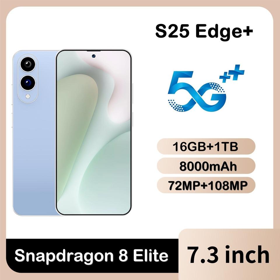 New S25 Edge+ 5G Smartphone, 6.6" HD Screen, 16GB+1TB, Global Version ...